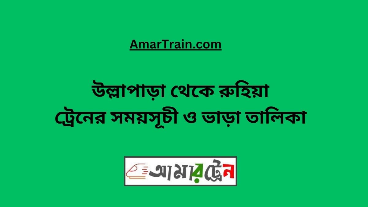 Ullapara To Ruhia Train Schedule With Ticket Price 2025